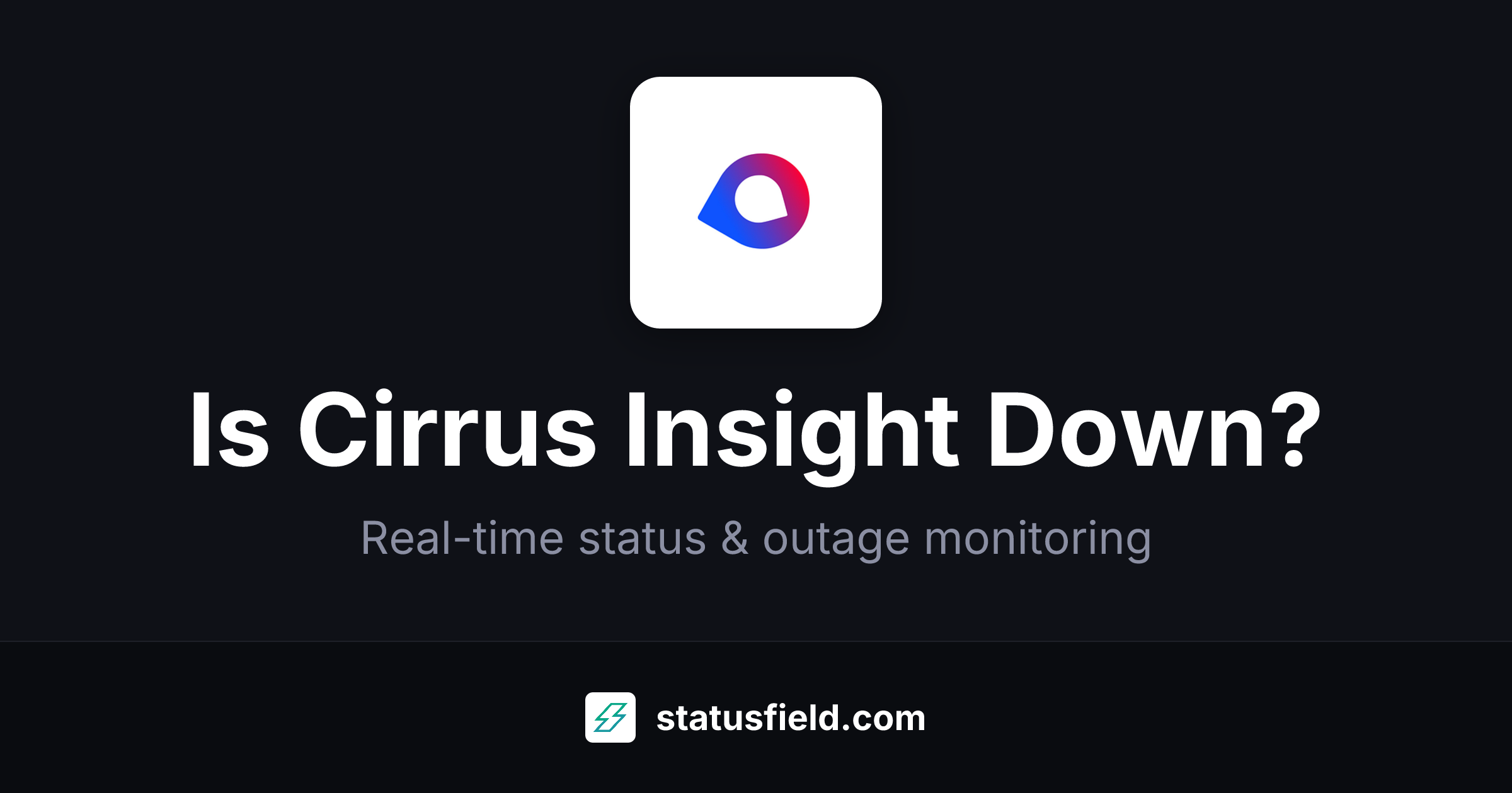 Cirrus Insight Cirrus Insight Outlook Status — Live Health & Uptime