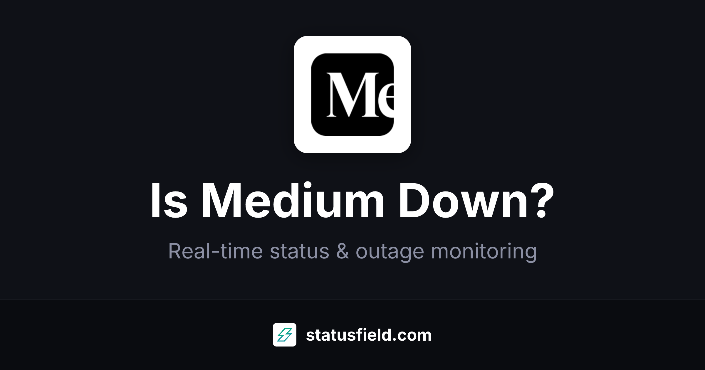 Is Medium Down? Status & Outages | Statusfield