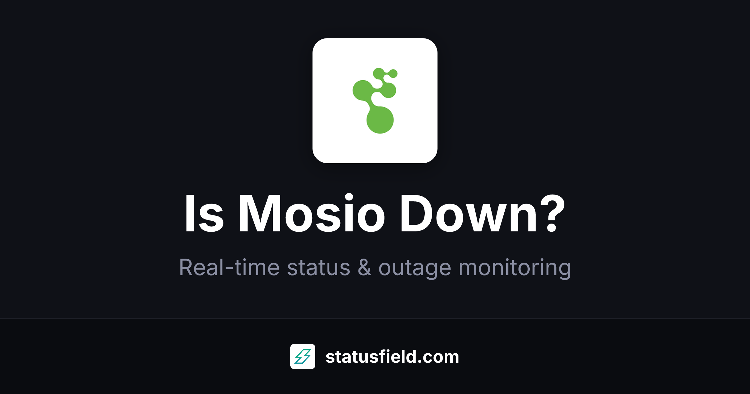 Mosio Status — Live Outages & Uptime | Statusfield