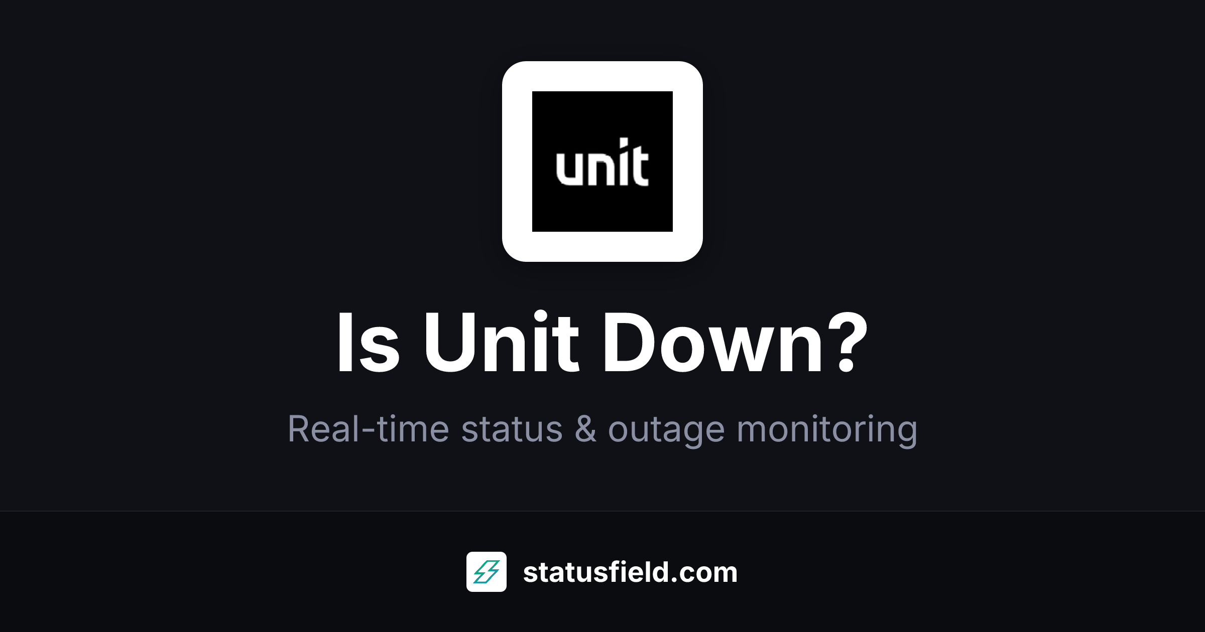 Unit Dashboard Status — Live Health & Uptime